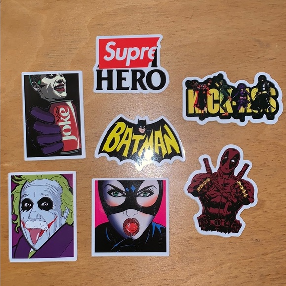 Accessories | 7 Super Hero Villain Stickers | Poshmark